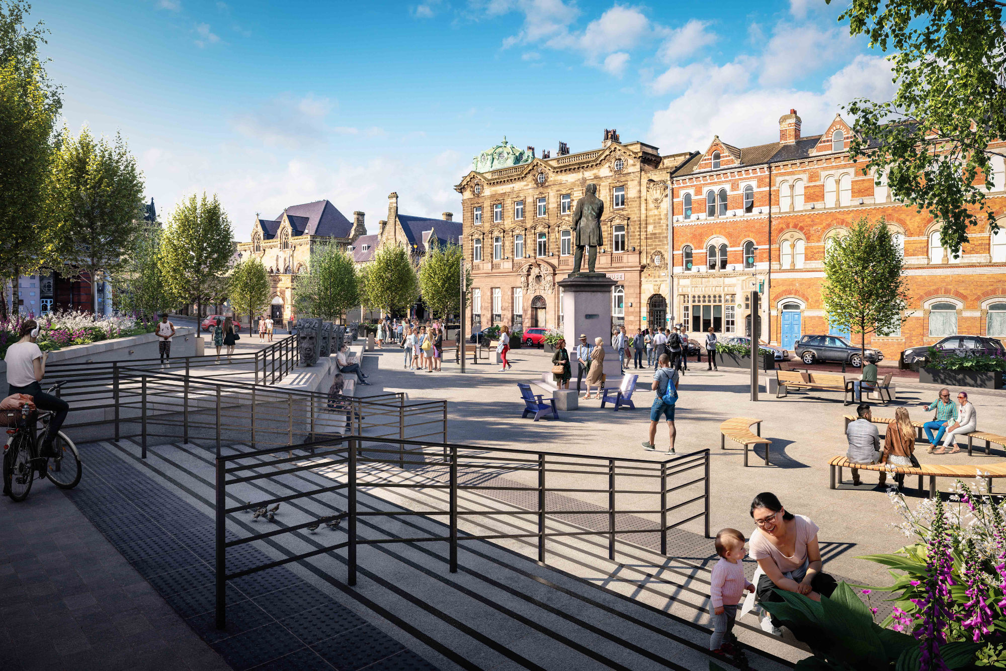 Work gets underway to revamp Exchange Square - Invest in Middlesbrough ...